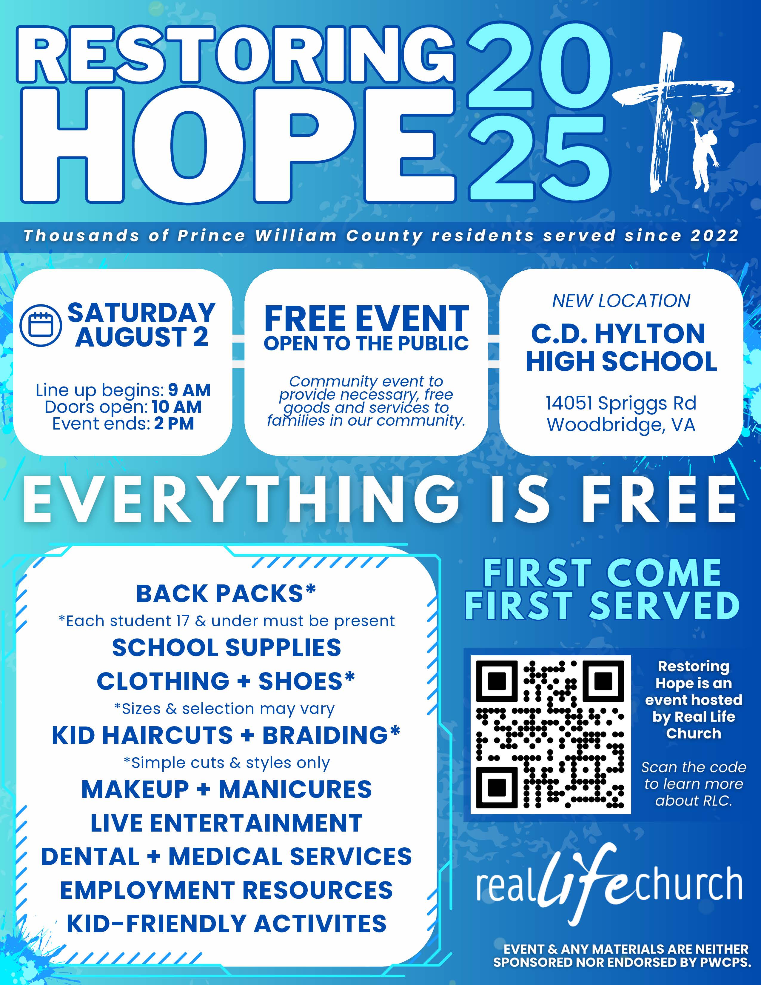Restoring Hope Community Event - C.D. Hylton High School
